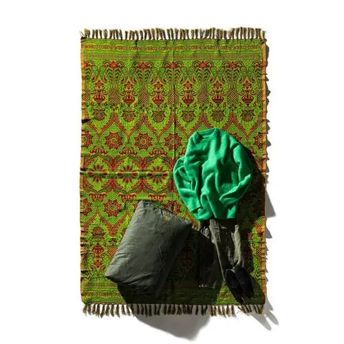 PUEBCO Reversible Jacquard Rug - Green