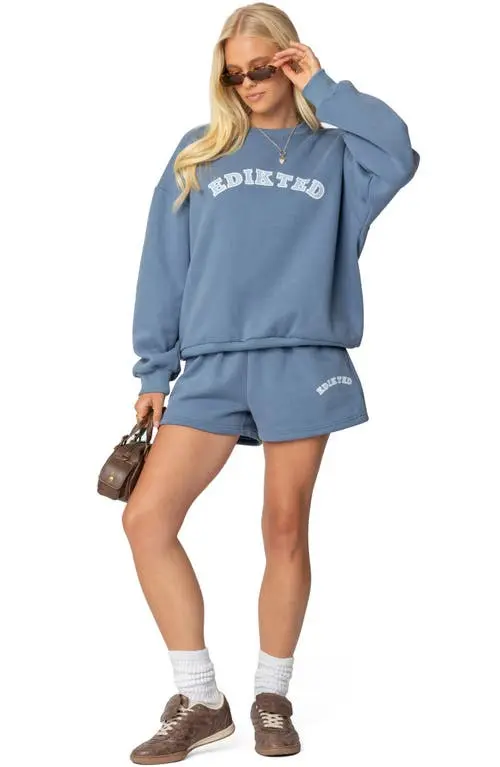 EDIKTED Graphic Sweat Shorts