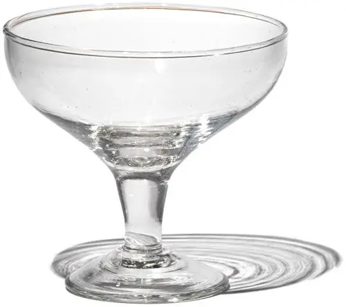 PUEBCO Blown Glass Round Dessert Cup - Clear