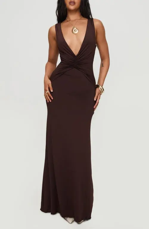 Princess Polly Frederica Plunge Maxi Dress