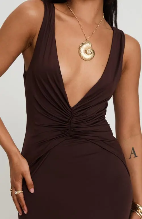 Princess Polly Frederica Plunge Maxi Dress