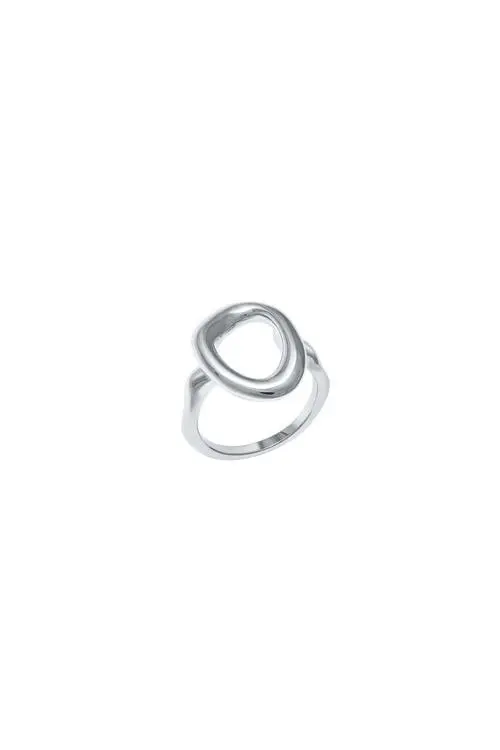 LUCY QUARTERMAINE Volcan Open Ring - Sterling Silver