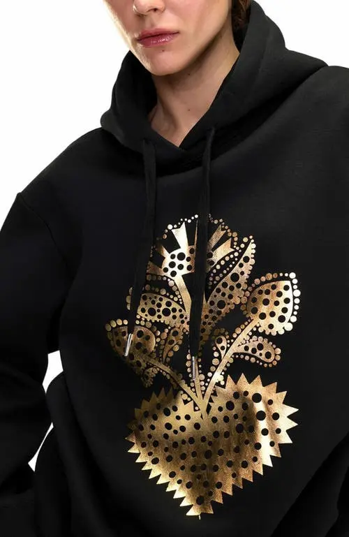 Cynthia Rowley Heart Of Gold Hoodie - Black