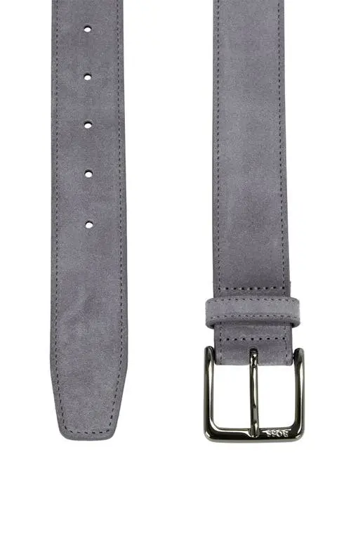 BOSS Ronnie Suede Belt - Dark Grey