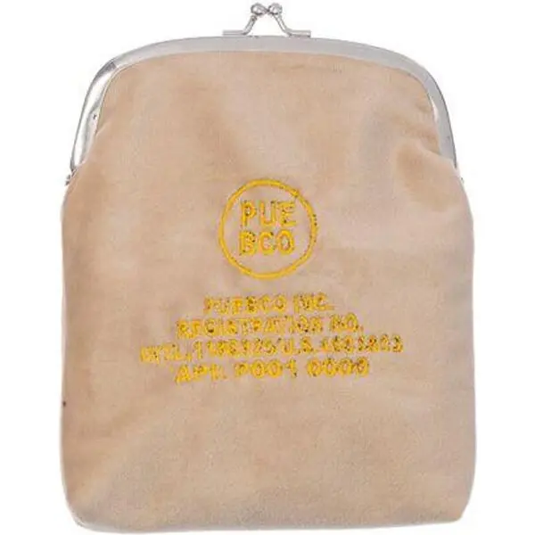 PUEBCO Velvet Frame Pouch - Beige
