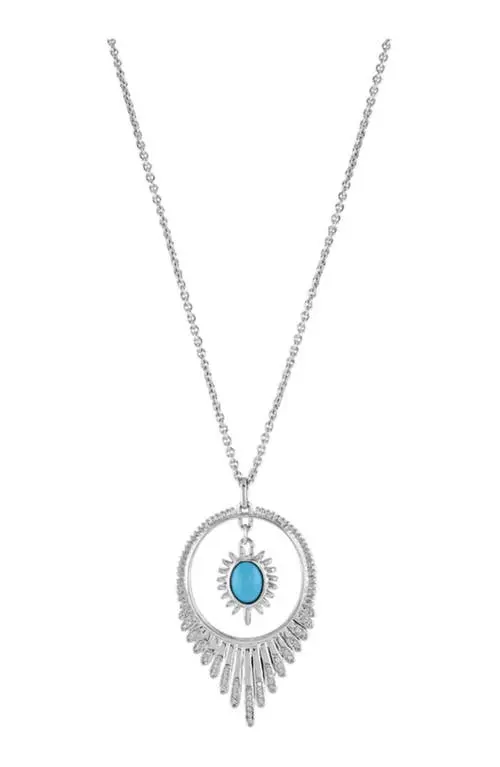 LUCY QUARTERMAINE Egyptian Turquoise Pendant - Sterling Silver