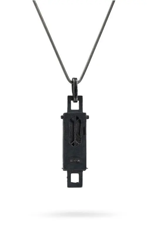 EX-A STUDIO Geometric Pendant Necklace - Sterling Silver