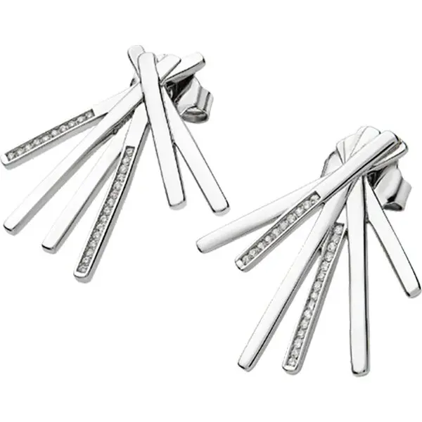 LUCY QUARTERMAINE Fan Key Stud Earrings - Sterling Silver