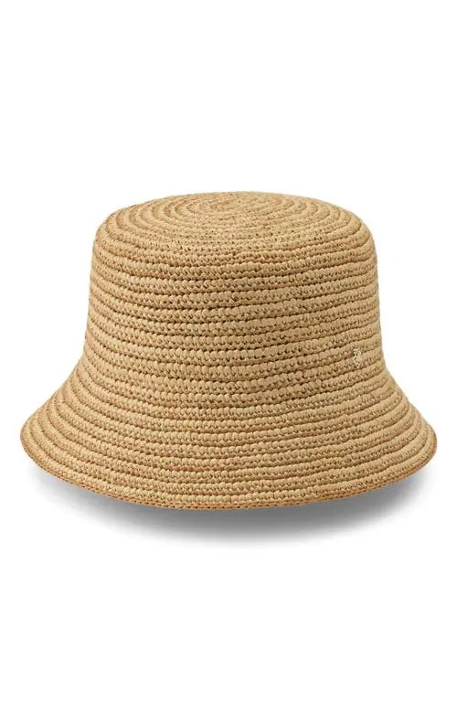 Helen Kaminski Nala Raffia Bucket Hat - Natural/ Golden Harvest