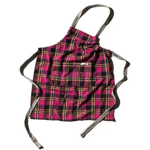 PUEBCO Recycle Cotton Check Apron - Pink