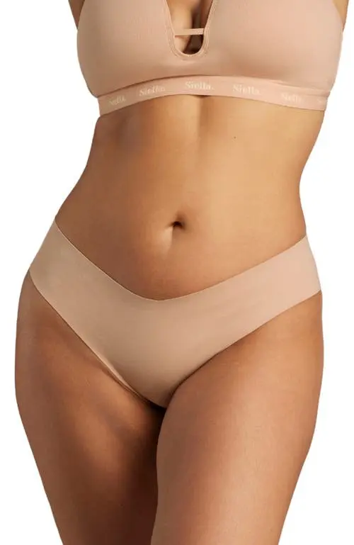 SIELLA Organic Cotton No-show Thong - Beach Beige