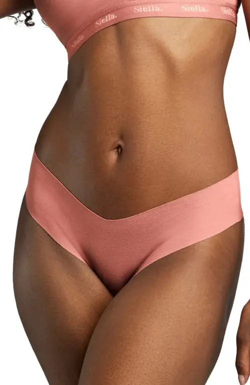 SIELLA Organic Cotton No-show Thong - Terracotta