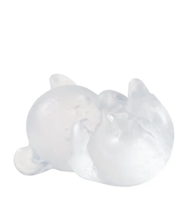 Lalique Meng-meng Panda Sculpture - Clear