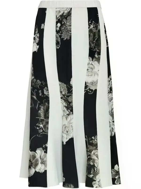 GLORIA COELHO English Garden Midi Skirt - White