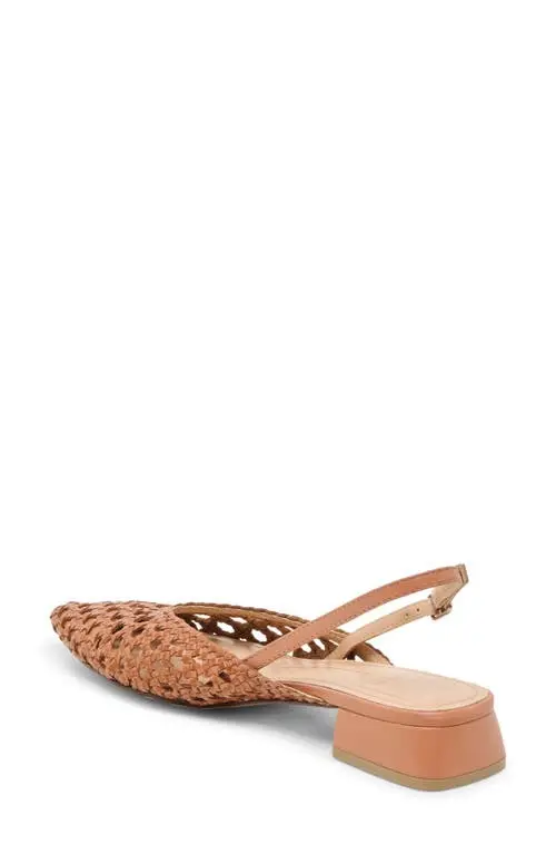 Dolce Vita Birdie Slingback Flats - Cafe Woven Leather