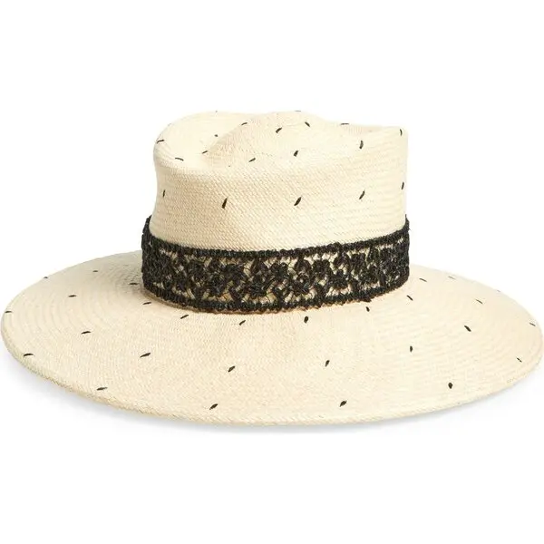 GIGI BURRIS MILLINERY Merle Dot Sun Hat - Natural/black