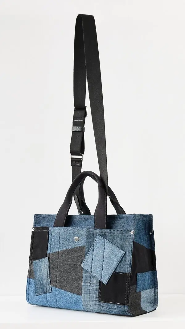 COACH Denim Patchwork Cargo Tote