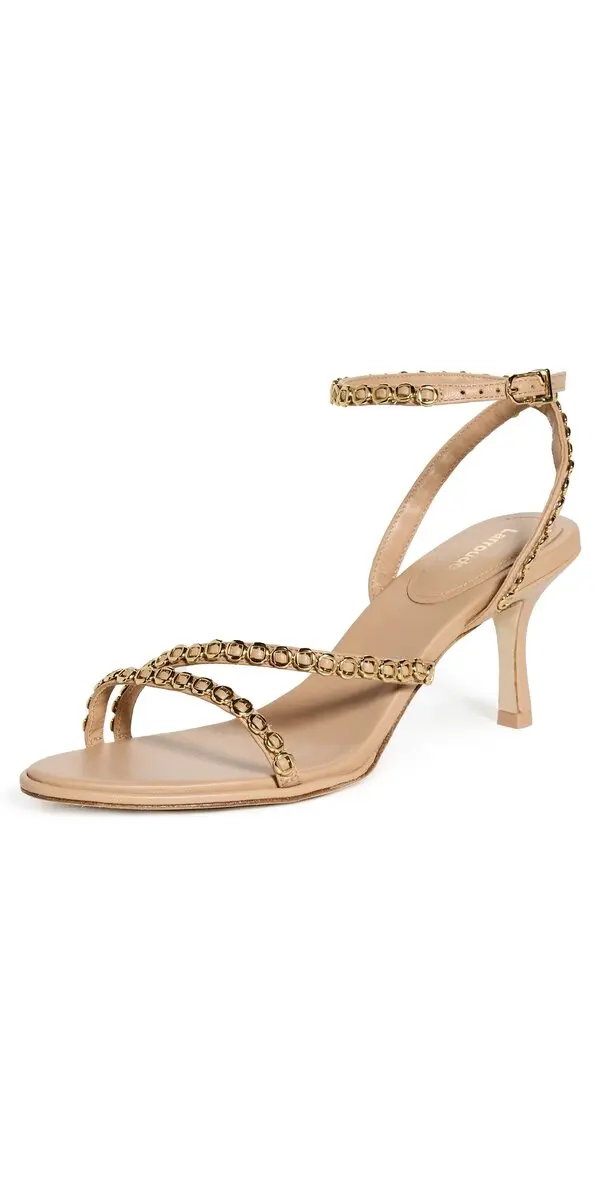 Larroude Milanina Mini Sandals - Tan