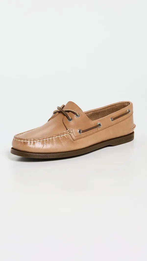 Sperry Authentic Original 2 Eye Leather Boat Shoes - Royal Brown