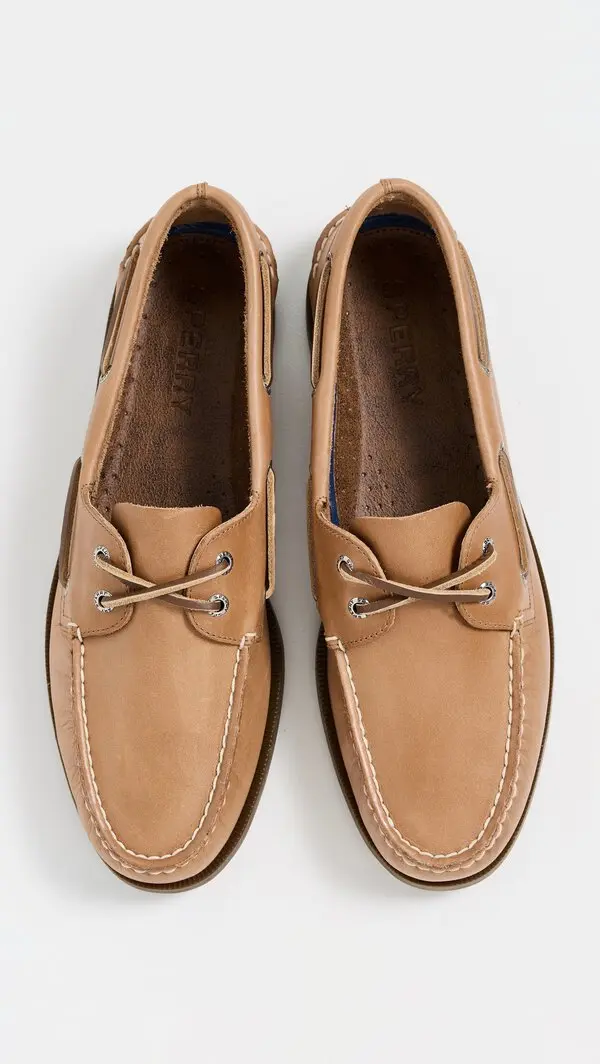 Sperry Authentic Original 2 Eye Leather Boat Shoes - Royal Brown