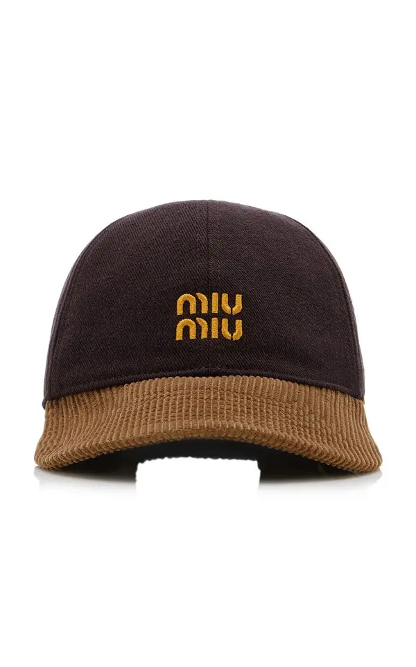 Miu Miu Cotton Drill Baseball Cap - Brown