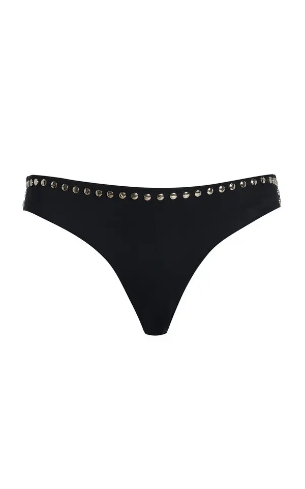 Simkhai Kassy Studded Bikini Bottom - Black