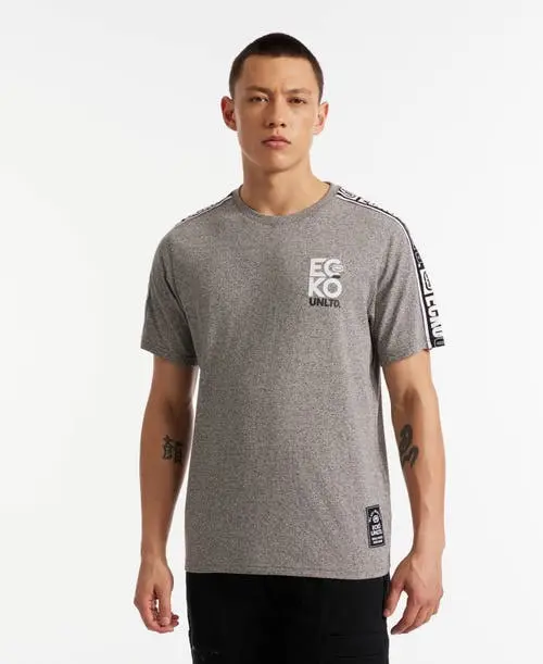 ECKO UNLTD. Enrollment Short Sleeve Knit Tee - Marled Grey