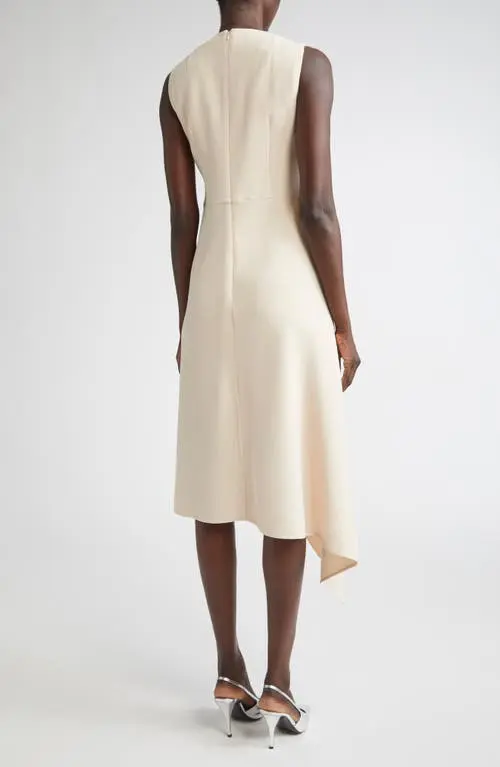 Akris Asymmetric Wool Dress - Seashell