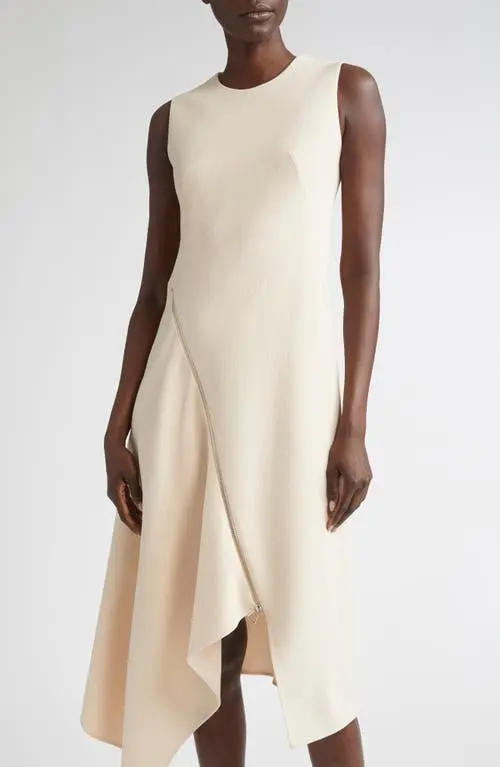 Akris Asymmetric Wool Dress - Seashell