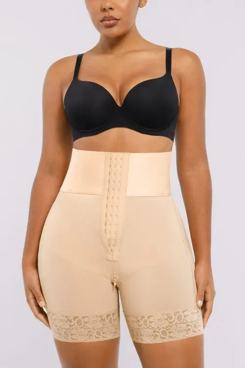 SHAPELLX Boned Sculpt High Waist Short - Beige
