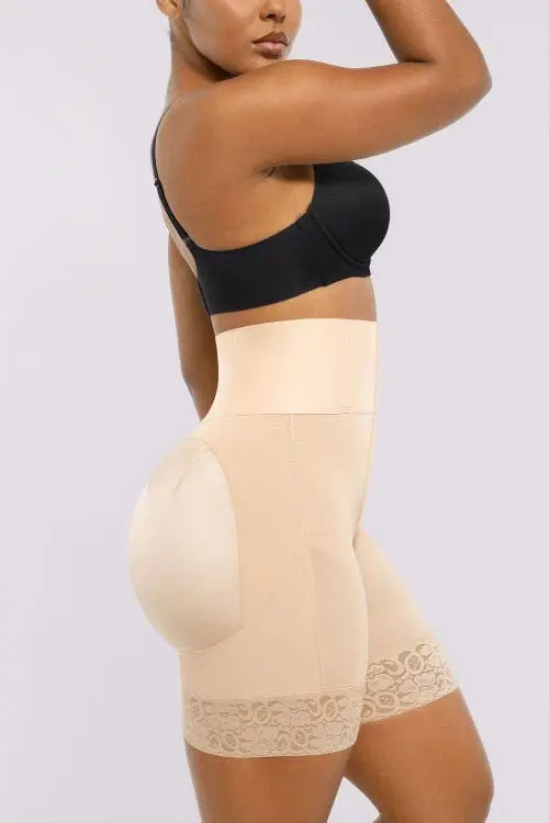 SHAPELLX Boned Sculpt High Waist Short - Beige