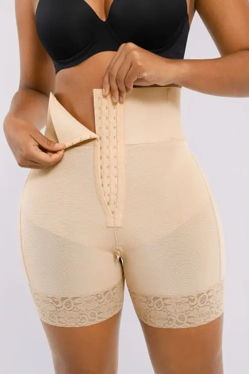 SHAPELLX Boned Sculpt High Waist Short - Beige
