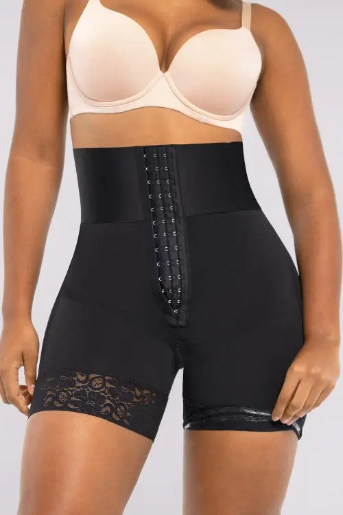 SHAPELLX Boned Sculpt High Waist Short - Jet Black