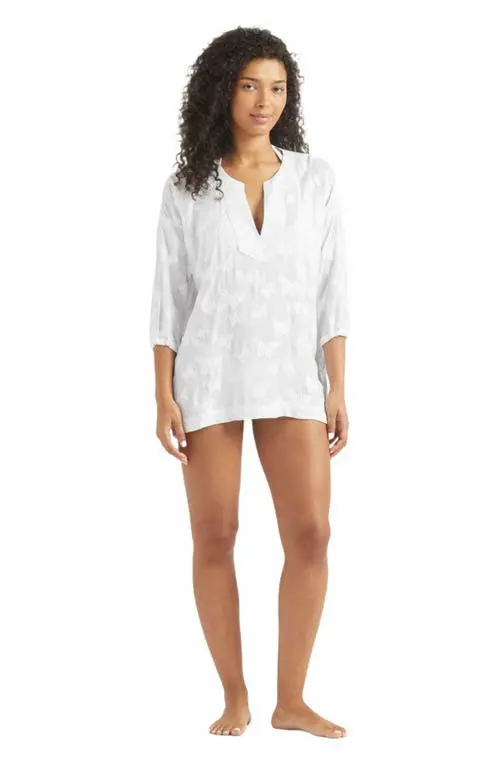 Vilebrequin Disco Butterflies Embroidered Viscose Dress - Blanc