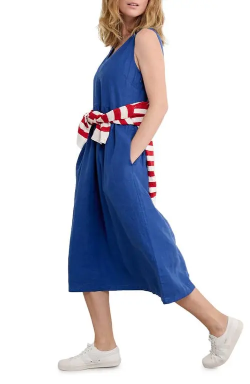 SEASALT CORNWALL Lowland Heather Linen Tank Dress