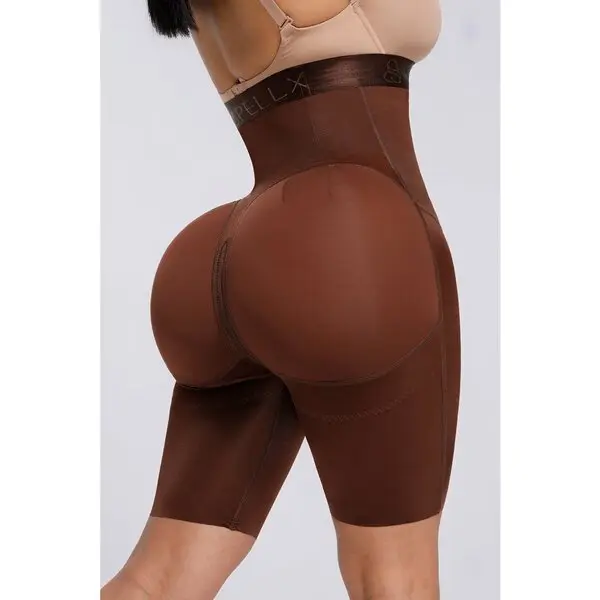 SHAPELLX High Waist Butt-lifting Shorts - Brown