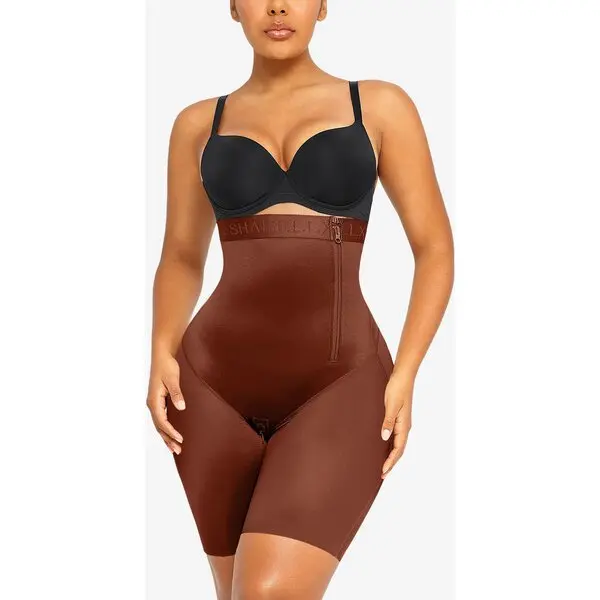 SHAPELLX High Waist Butt-lifting Shorts - Mocha