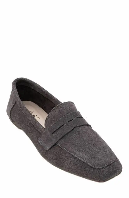 FOREVER & ALWAYS SHOES Morne Nappa Leather Loafers - Grey Suede Leather