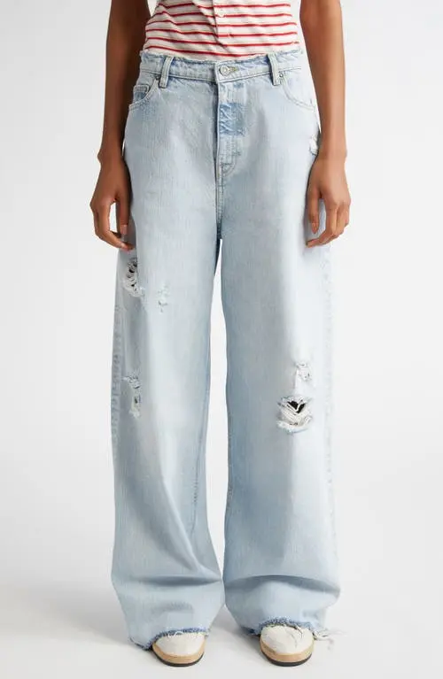 GOLDEN GOOSE Melody Wide Leg Jeans - Cloud Blue