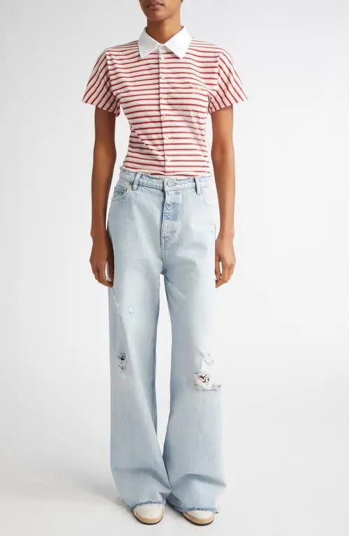 GOLDEN GOOSE Melody Wide Leg Jeans - Cloud Blue