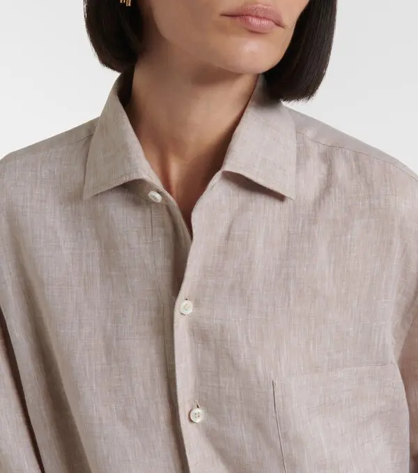 Loro Piana Linen Shirt Dress - Beige