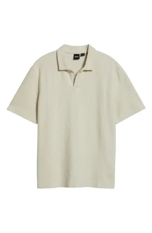 BOSS Pye Textured Johnny Collar Polo