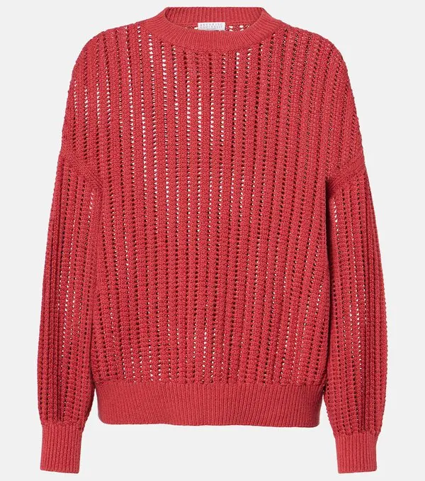 Brunello Cucinelli Cotton Sweater - Red