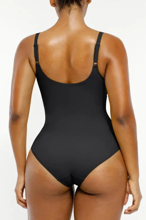 SHAPELLX Smart Sculpt Ribbed Cutout-front Shaping Swimsuit - Jet Black