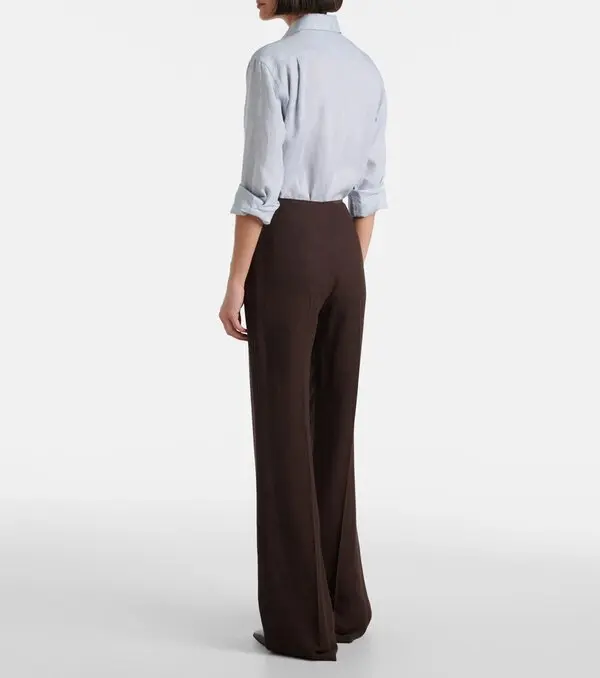 Loro Piana Timi Flared Linen Pants