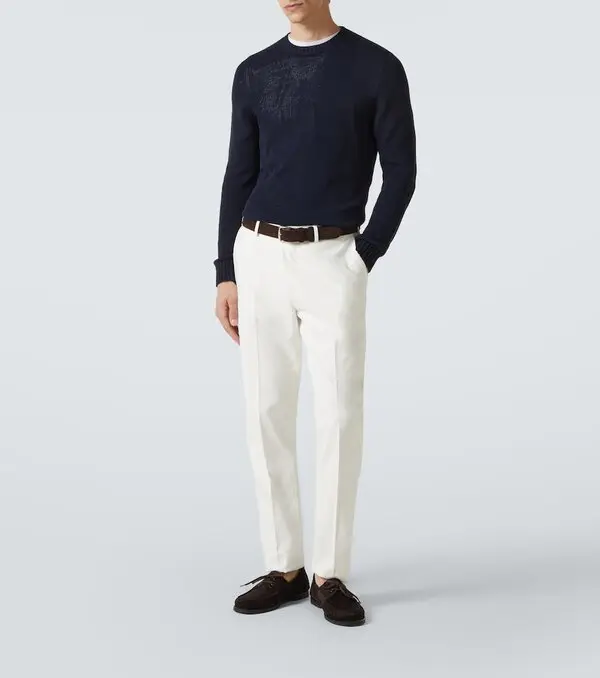 Thom Sweeney Silk Sweater - Blue