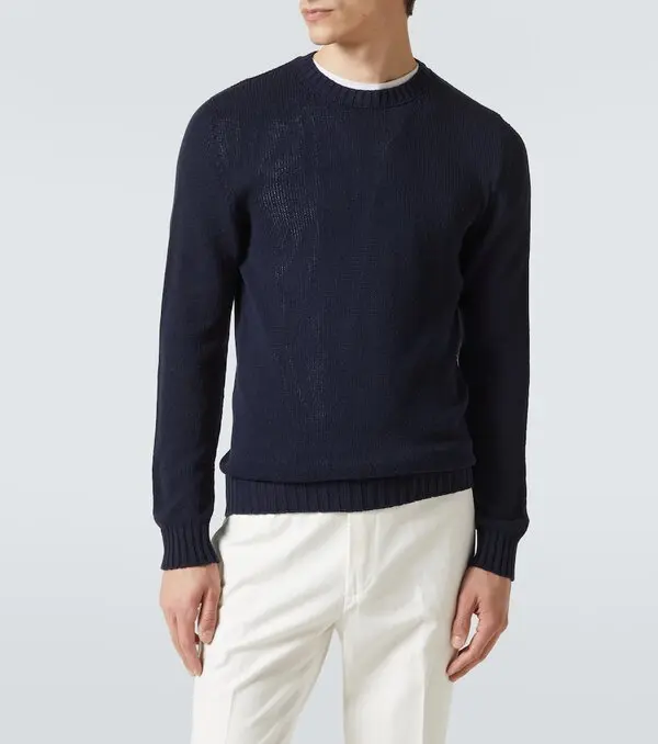 Thom Sweeney Silk Sweater - Blue