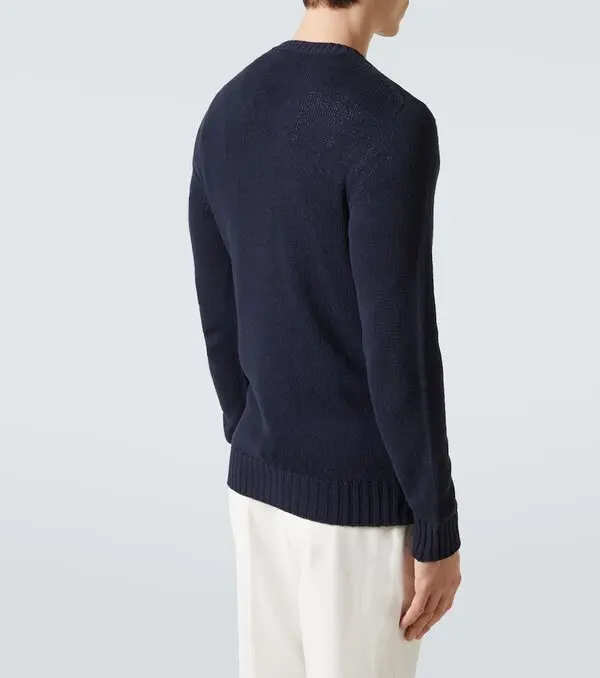 Thom Sweeney Silk Sweater - Blue