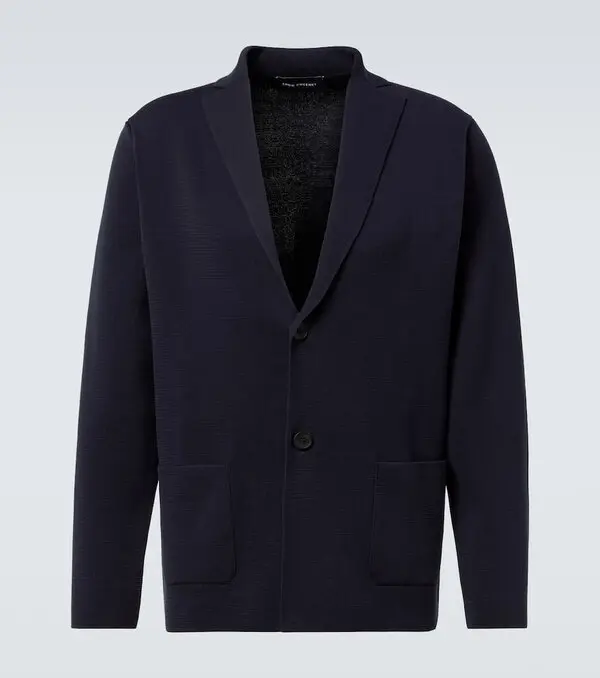 Thom Sweeney Knitted Cotton Crêpe Blazer