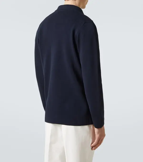 Thom Sweeney Knitted Cotton Crêpe Blazer